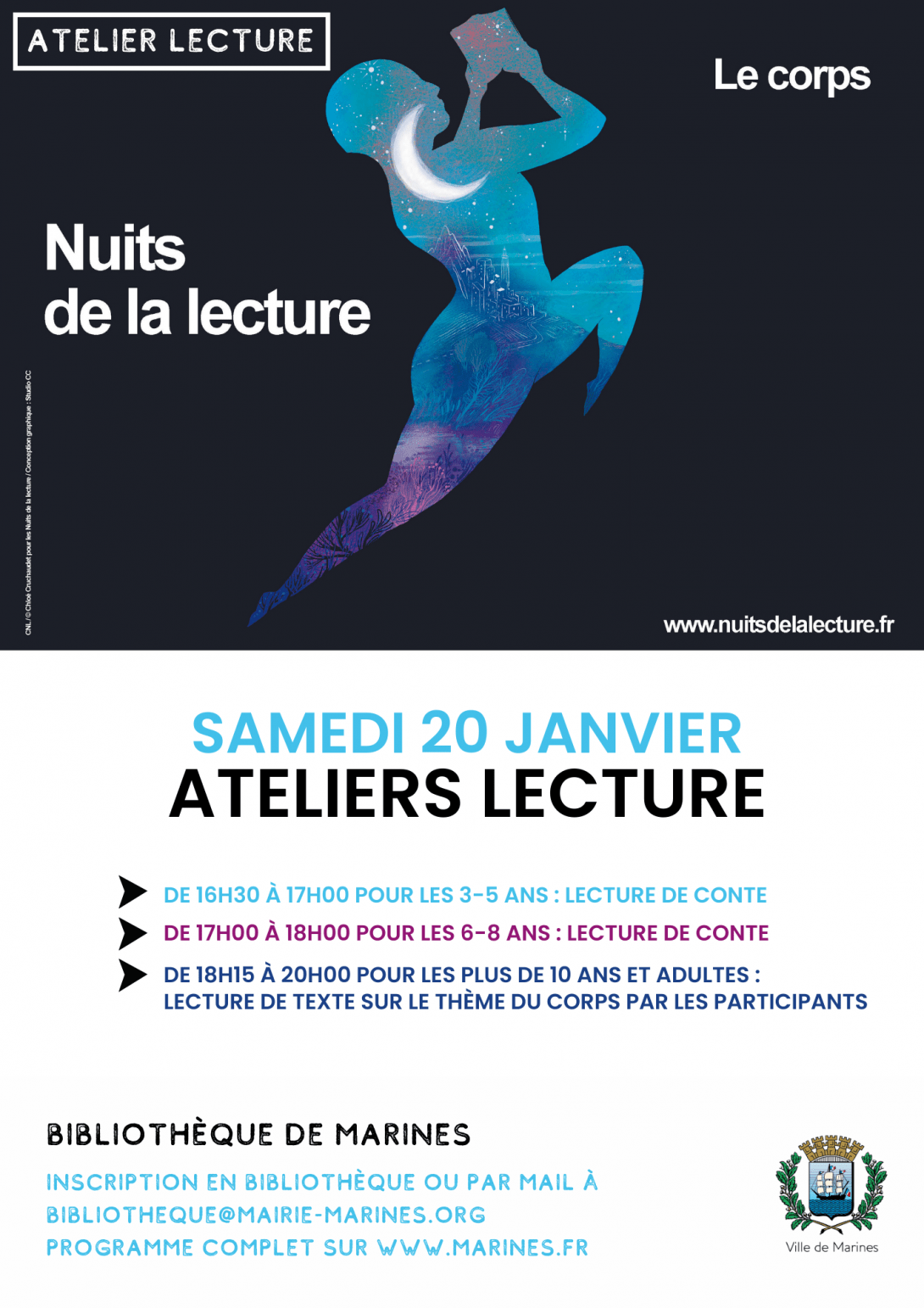 Nuits de la lecture à la bibliothèque de Marines | Les Nuits de la lecture